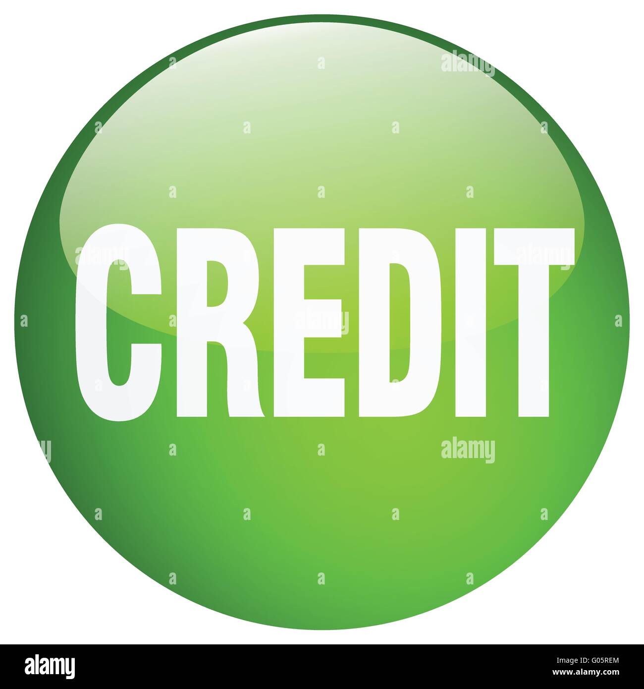 credit green round gel isolated push button Stock Vector Image & Art ...