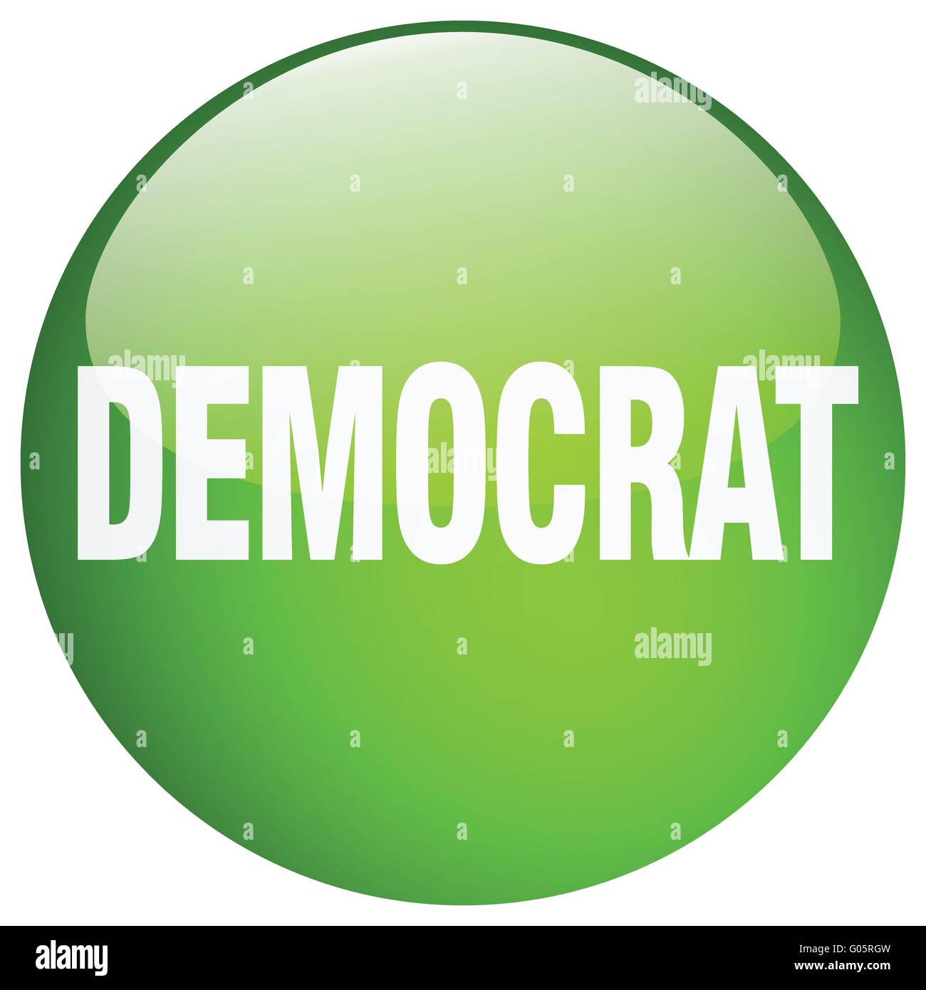 democrat green round gel isolated push button Stock Vector Image & Art ...