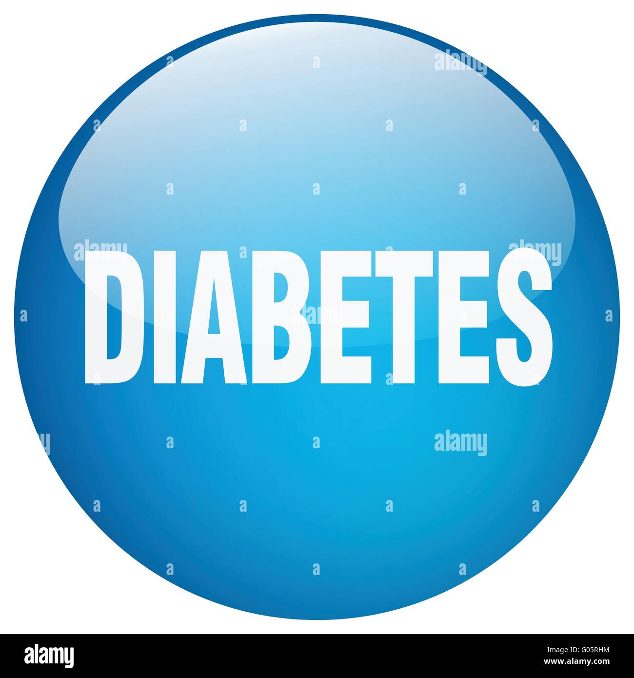 diabetes blue round gel isolated push button Stock Vector Image & Art ...