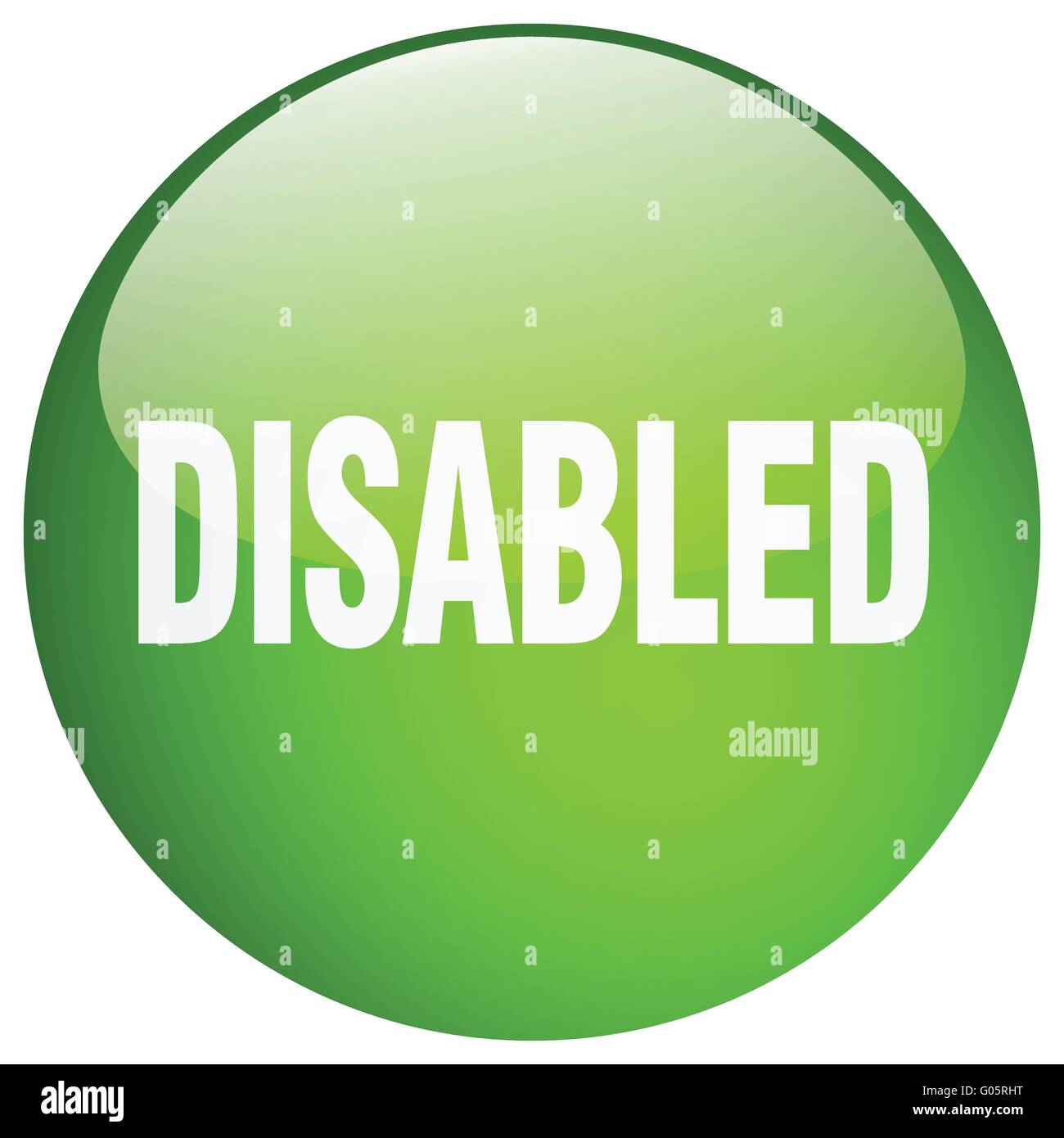 disabled green round gel isolated push button Stock Vector Image & Art ...