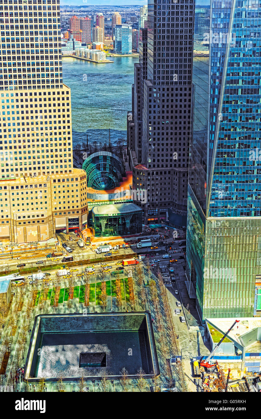 World trade center memorial aerial hi-res stock photography and images ...