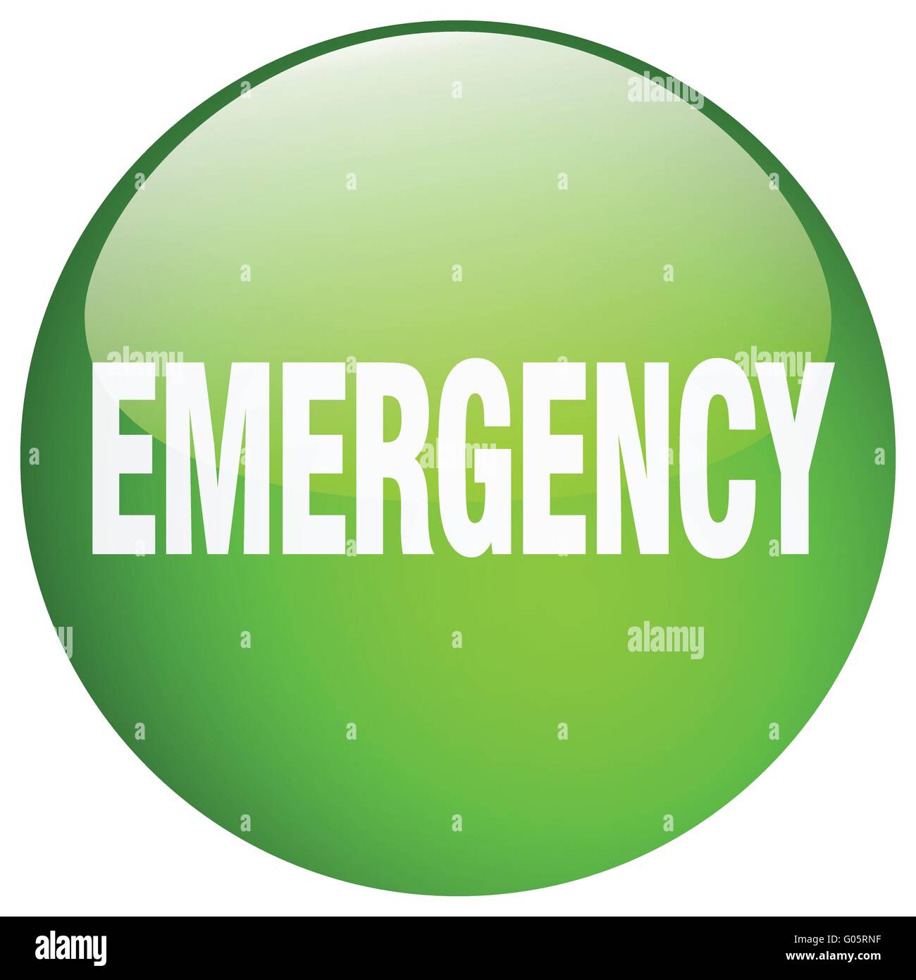 emergency green round gel isolated push button Stock Vector Image & Art ...
