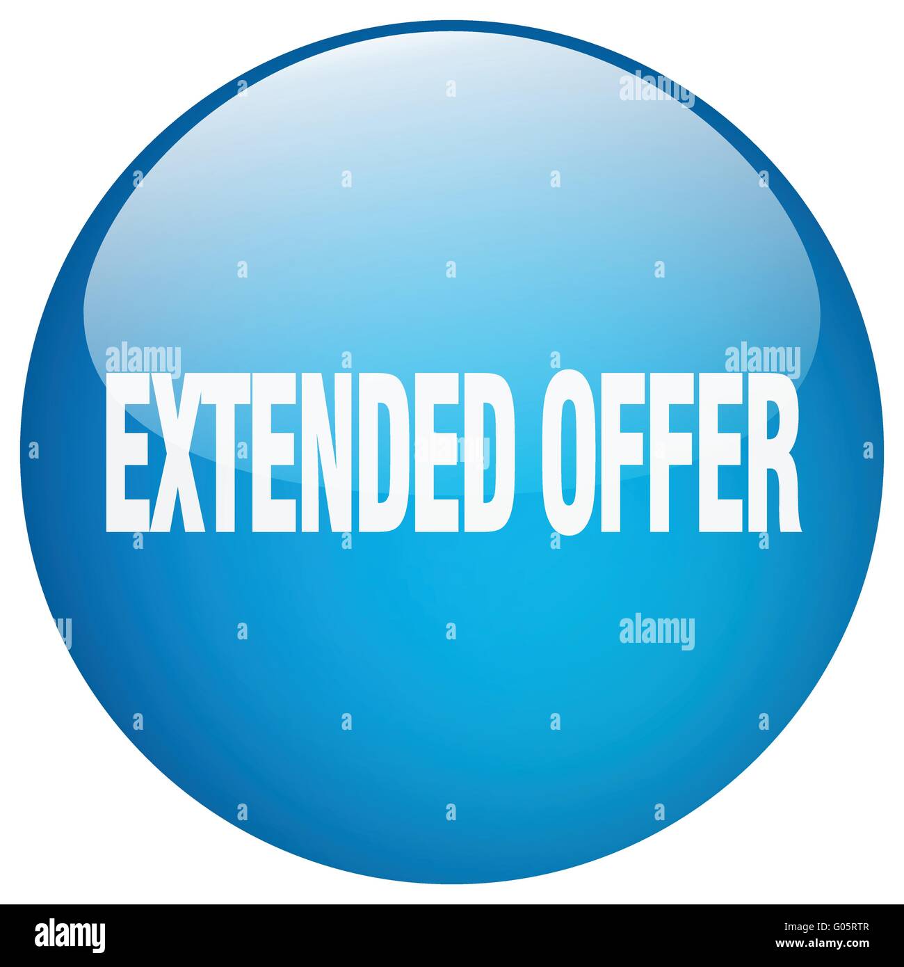 extended offer blue round gel isolated push button Stock Vector Image & Art - Alamy