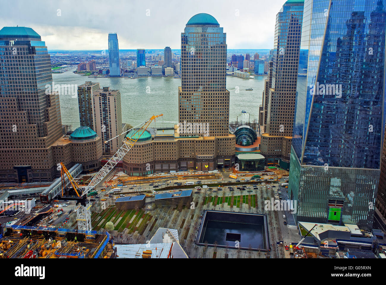 World trade center memorial aerial hi-res stock photography and images ...