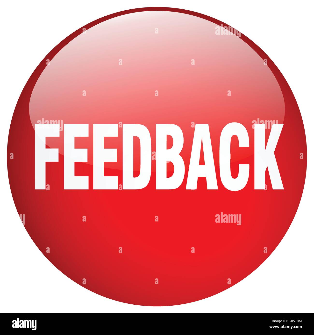 feedback red round gel isolated push button Stock Vector Image & Art ...