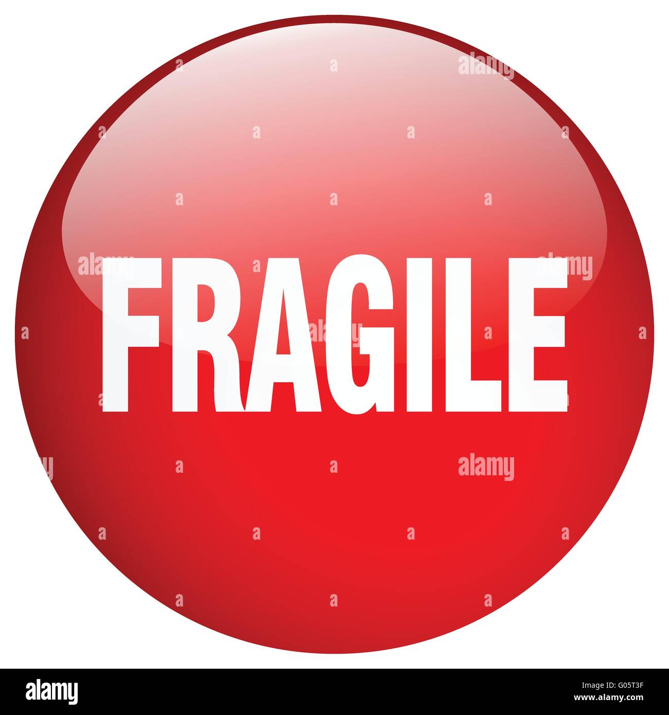 fragile red round gel isolated push button Stock Vector Image & Art - Alamy