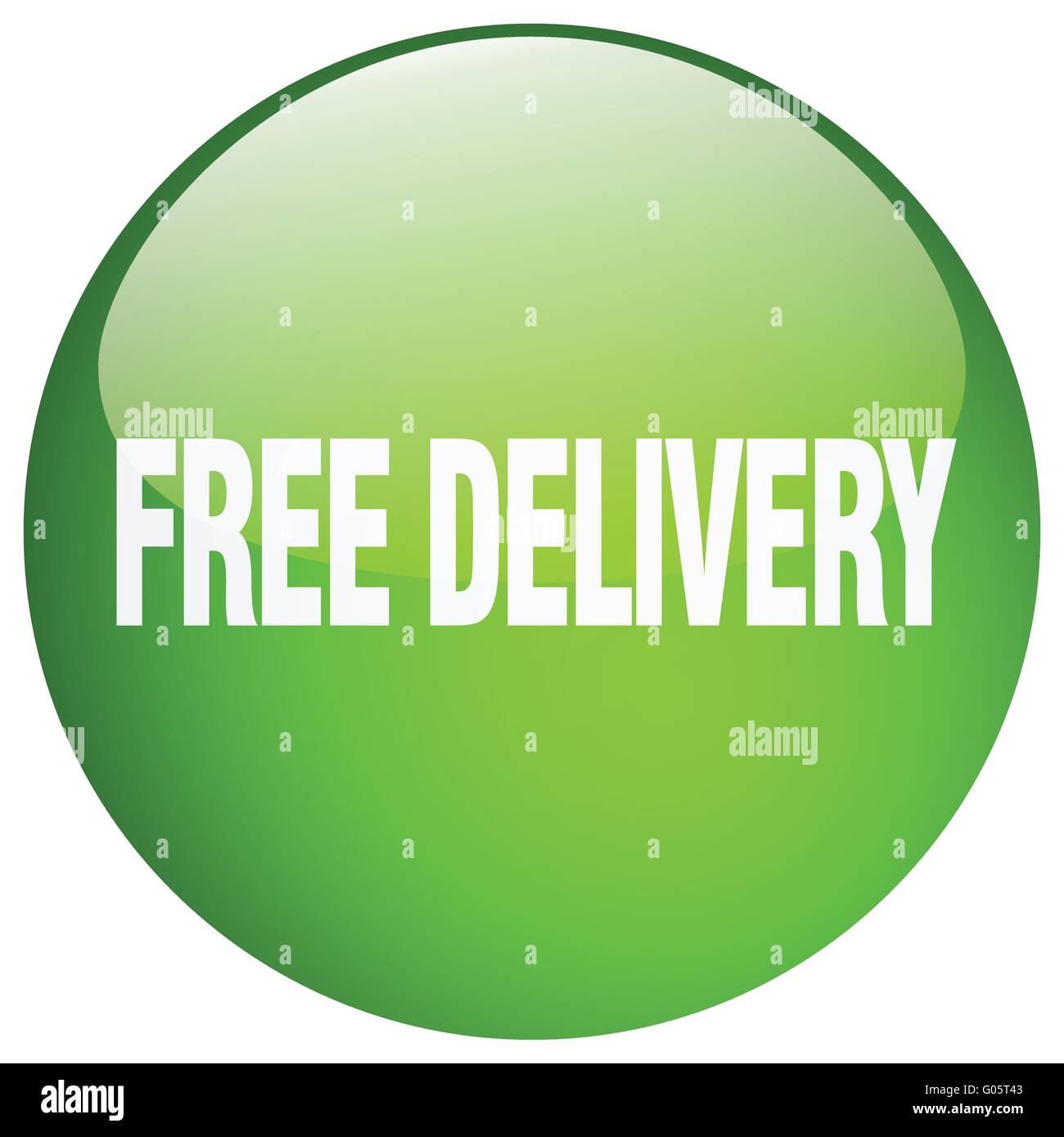 free delivery green round gel isolated push button Stock Vector Image ...