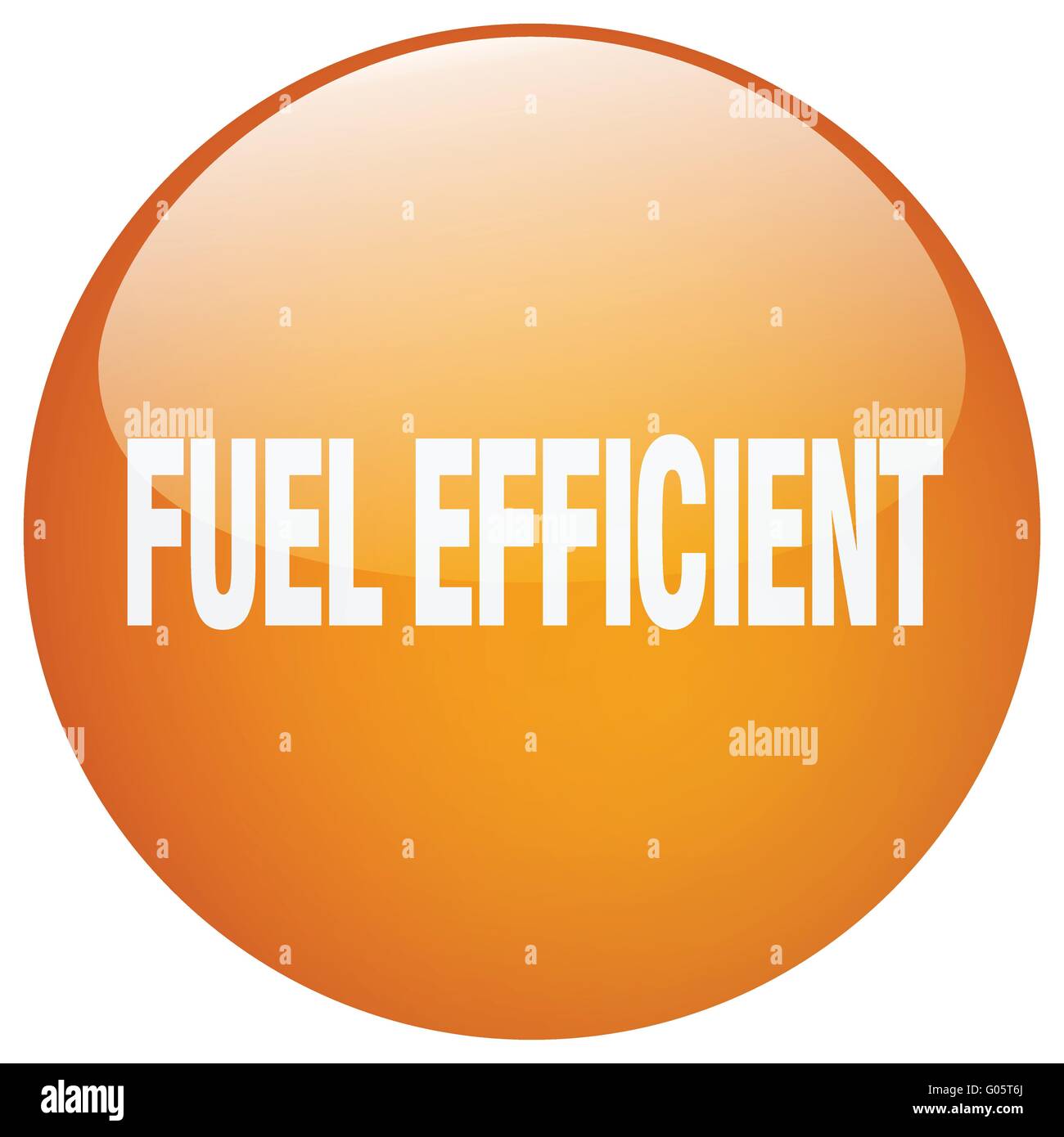 fuel efficient orange round gel isolated push button Stock Vector Image ...