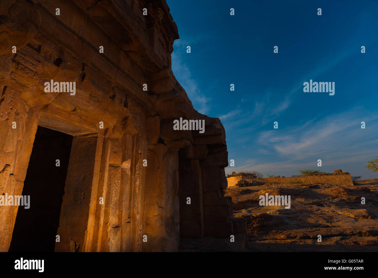 Malegitti Shivalaya Temple Entrance Day Badami Stock Photo - Alamy