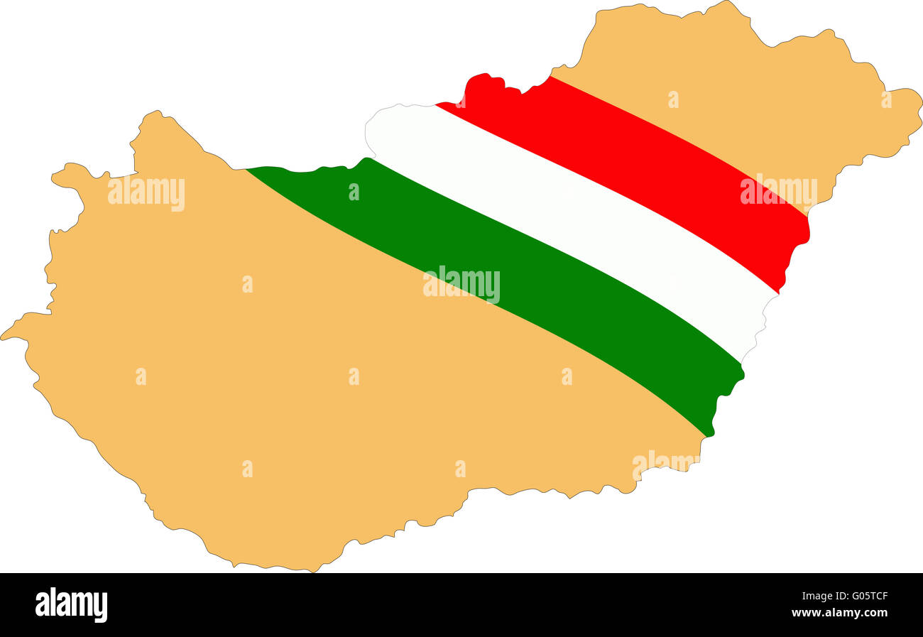 Map and Flag of Hungary Stock Photo - Alamy