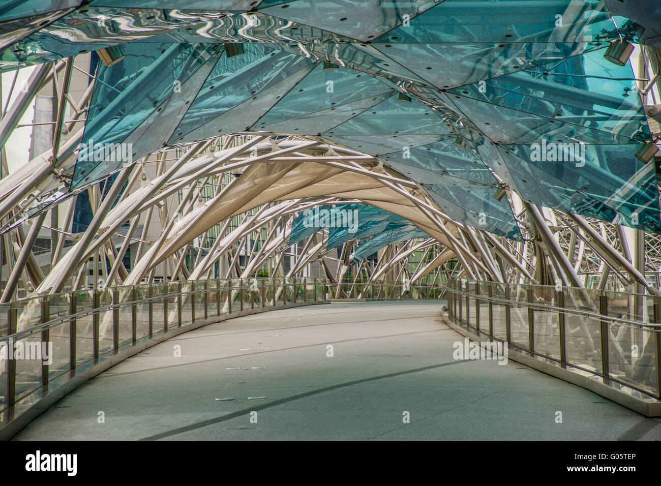 Glass Helix in Singapore Marina Bay Stock Photo - Alamy