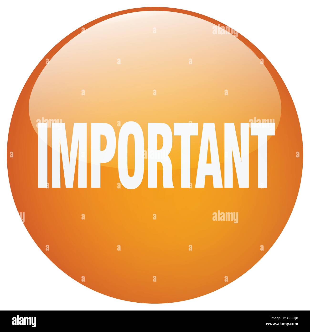 important orange round gel isolated push button Stock Vector Image ...