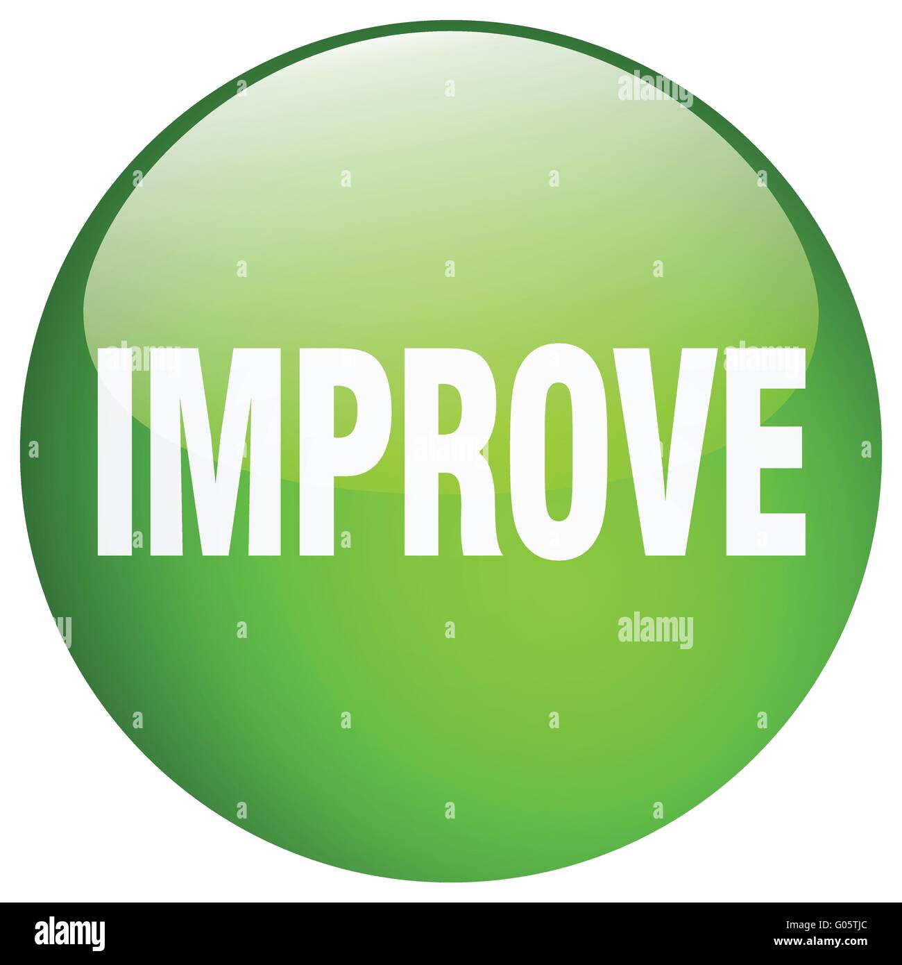 improve green round gel isolated push button Stock Vector Image & Art ...
