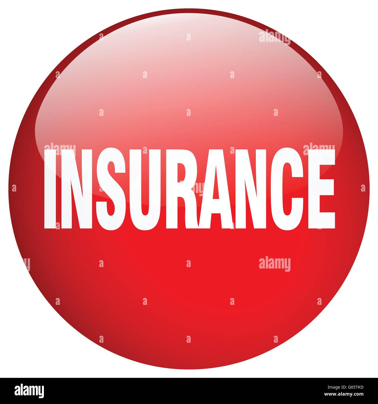 insurance red round gel isolated push button Stock Vector Image & Art ...
