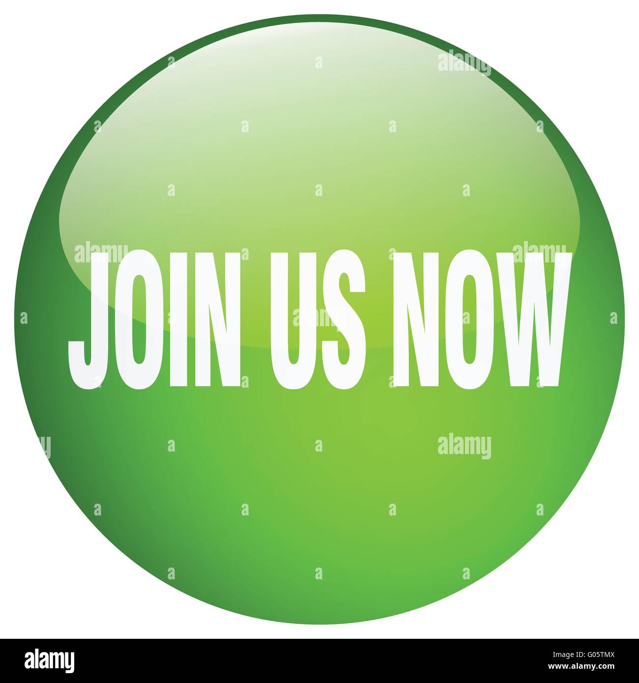 join us now green round gel isolated push button Stock Vector Image ...