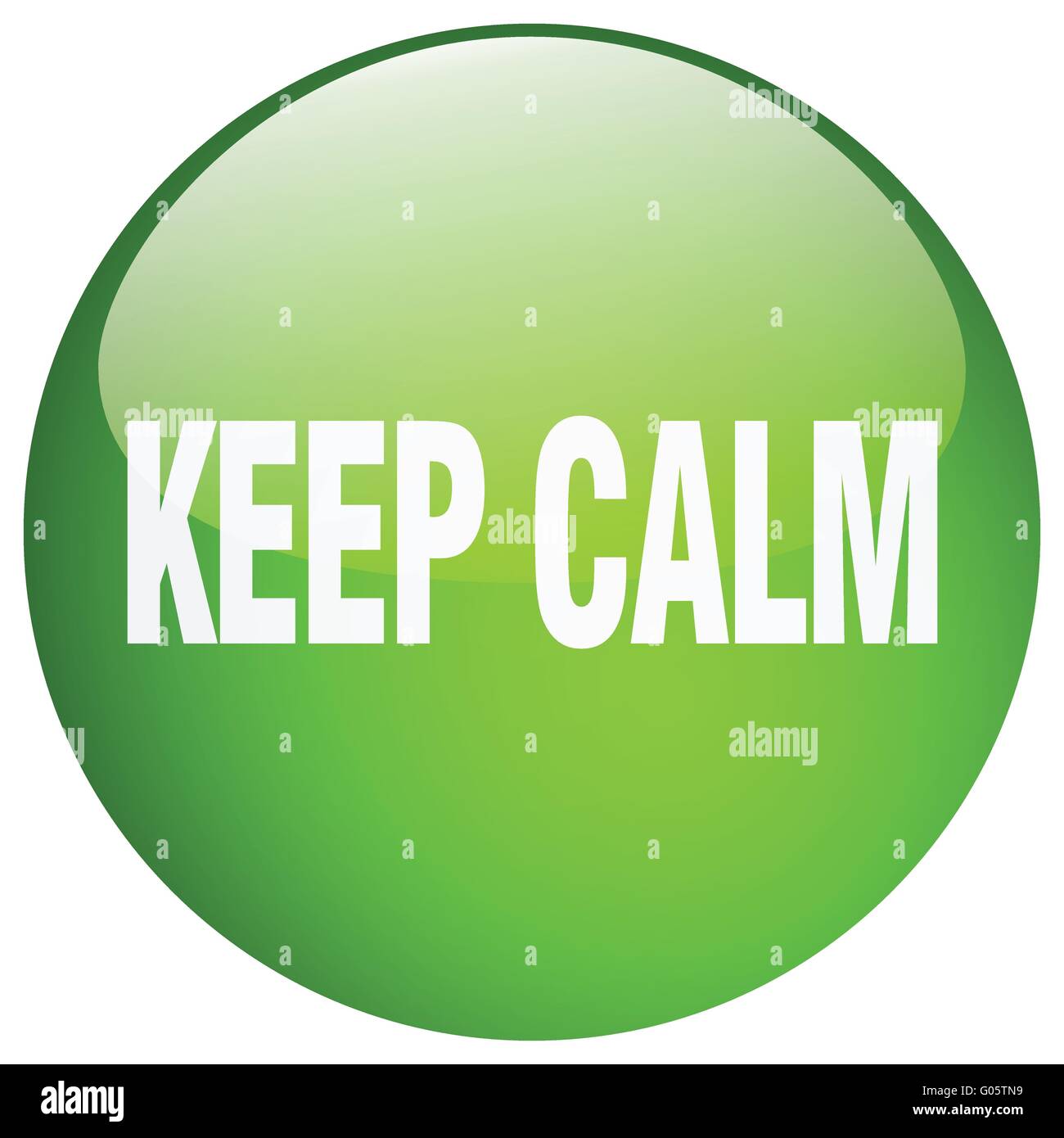 keep calm green round gel isolated push button Stock Vector Image & Art ...