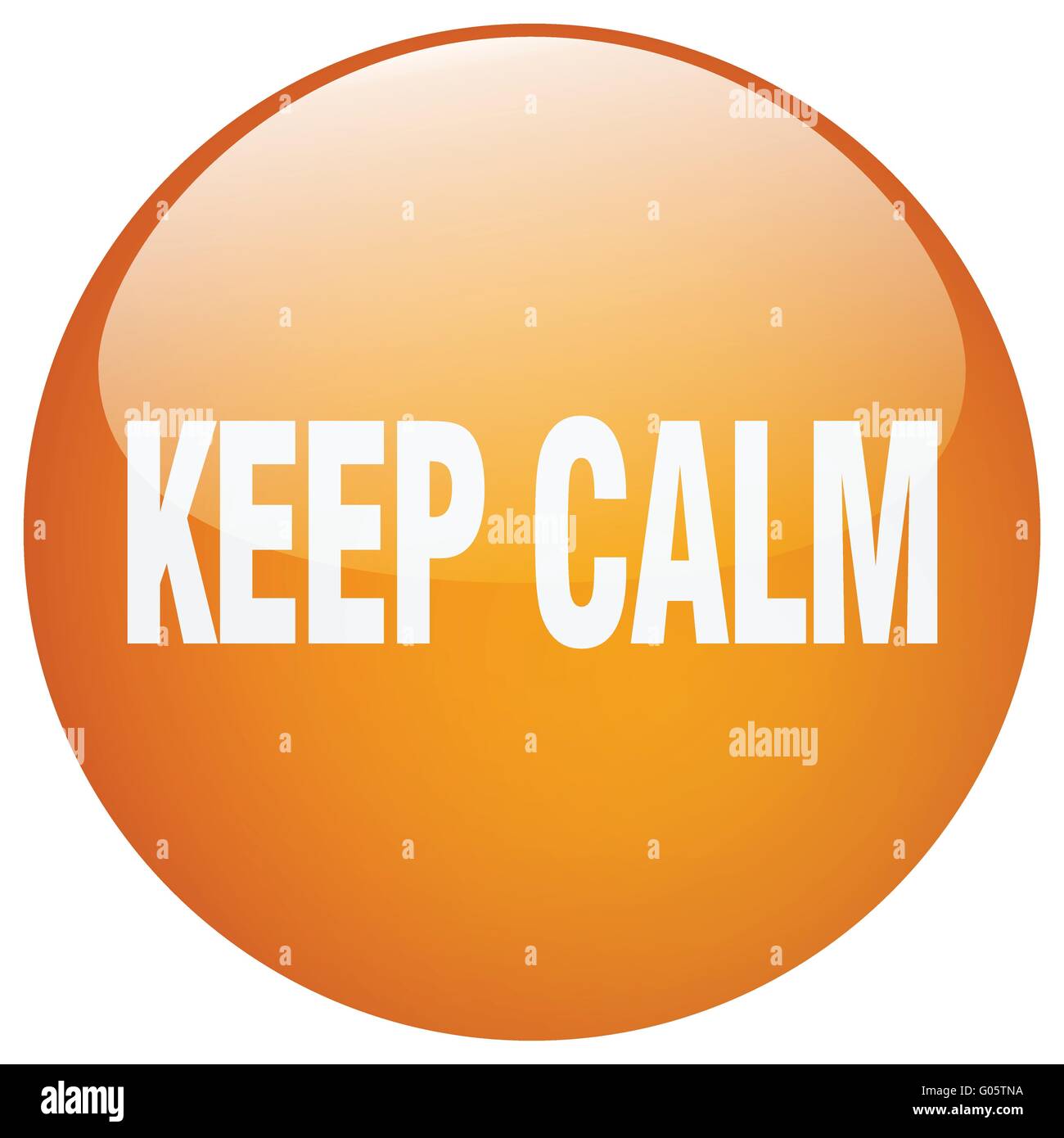 keep calm orange round gel isolated push button Stock Vector Image ...