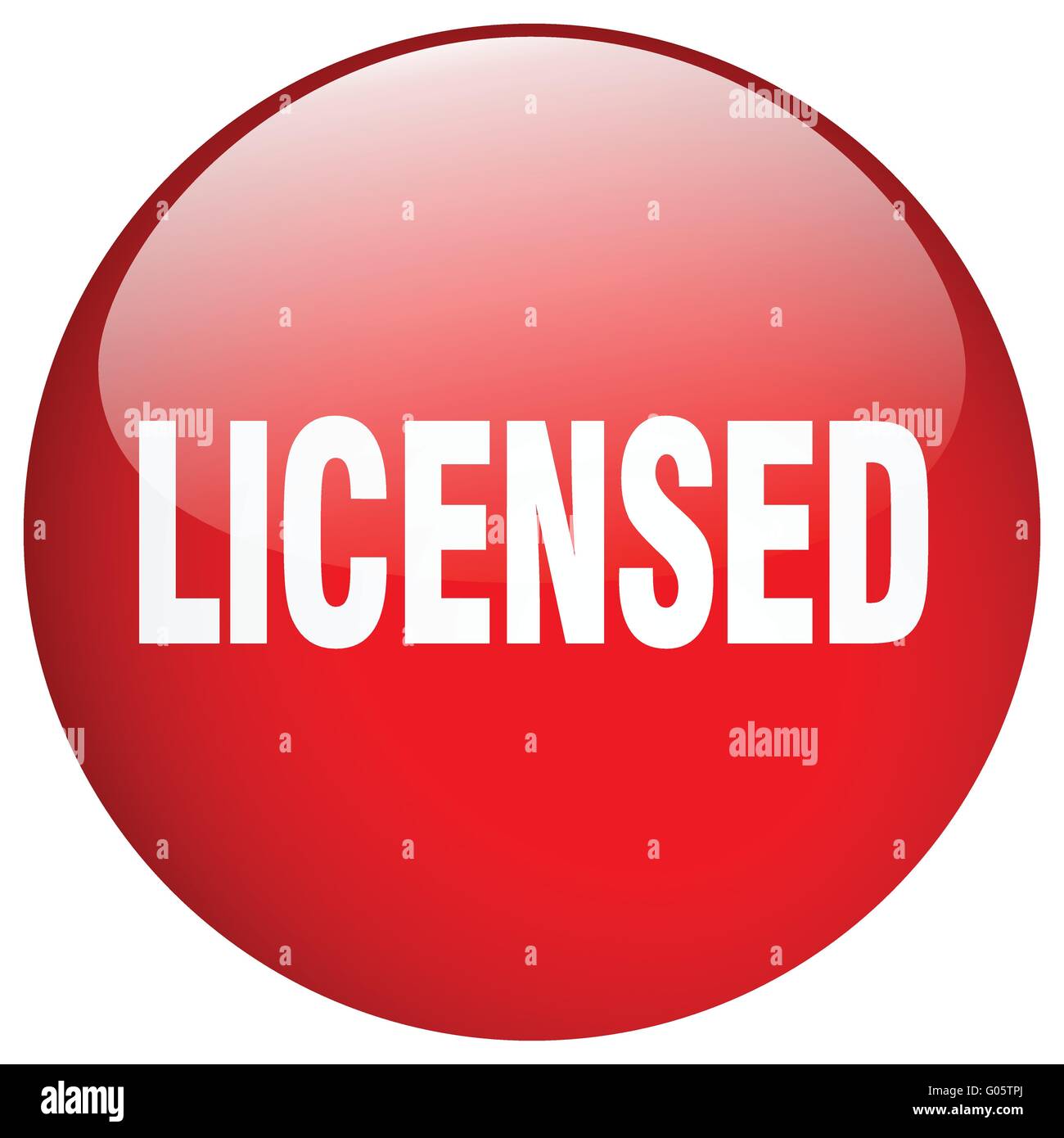 licensed red round gel isolated push button Stock Vector Image & Art ...