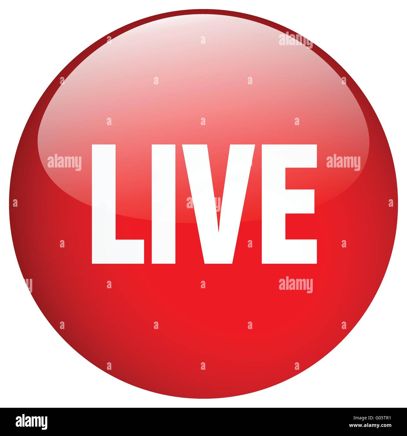 live red round gel isolated push button Stock Vector Image & Art - Alamy