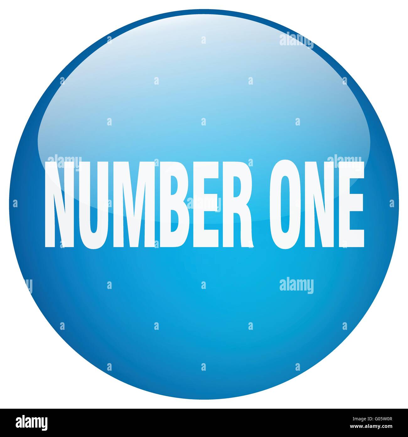 number one blue round gel isolated push button Stock Vector Image & Art ...