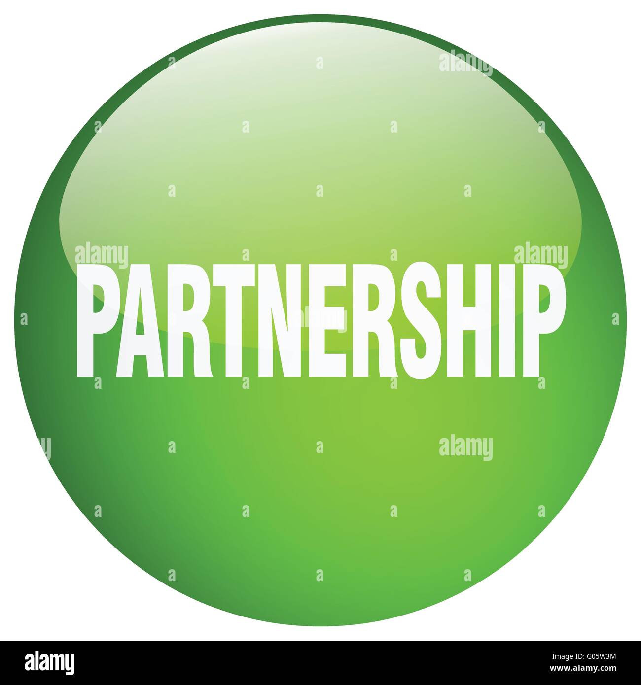 partnership green round gel isolated push button Stock Vector Image ...