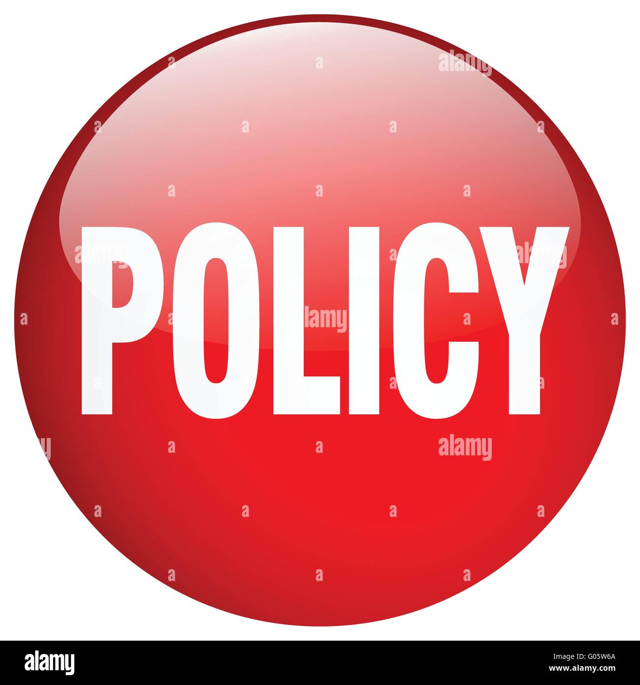 policy red round gel isolated push button Stock Vector Image & Art - Alamy