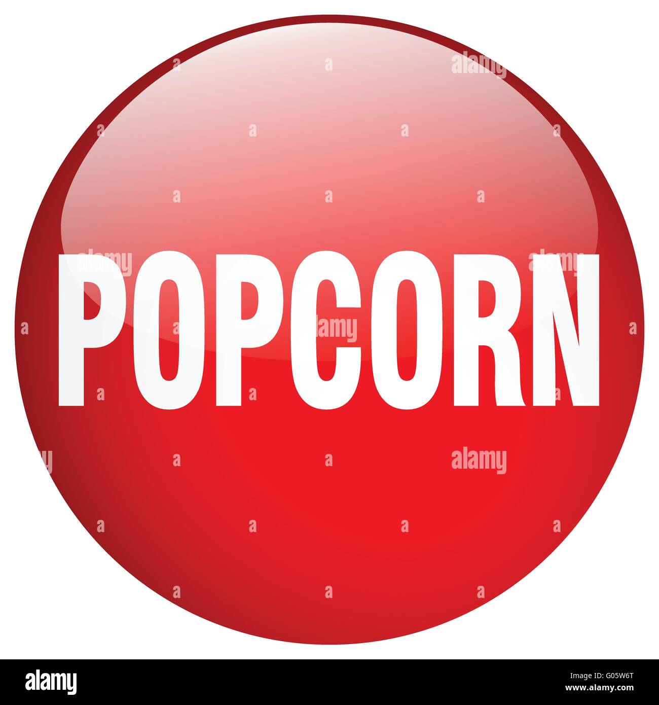 popcorn red round gel isolated push button Stock Vector Image & Art - Alamy