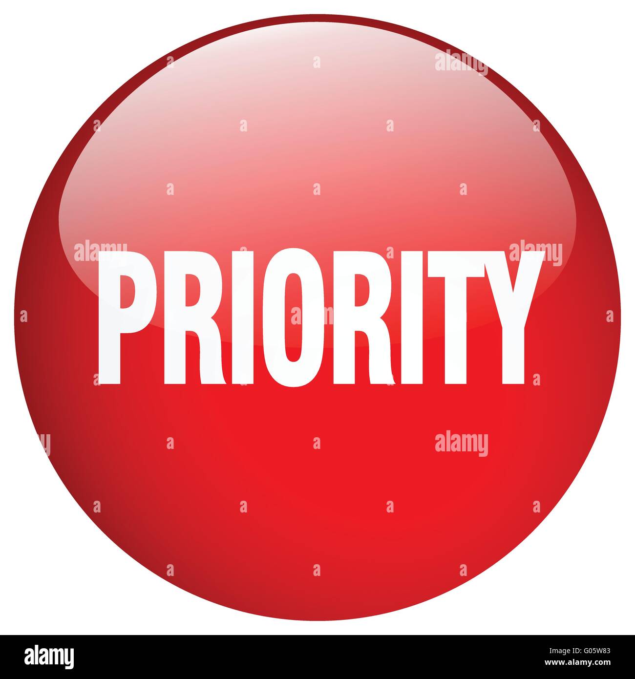 priority red round gel isolated push button Stock Vector Image & Art ...