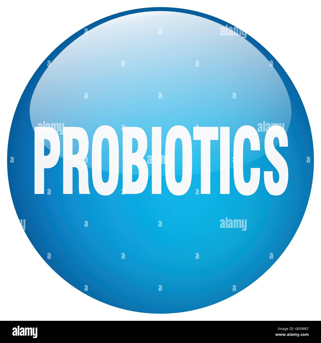 probiotics blue round gel isolated push button Stock Vector Image & Art ...