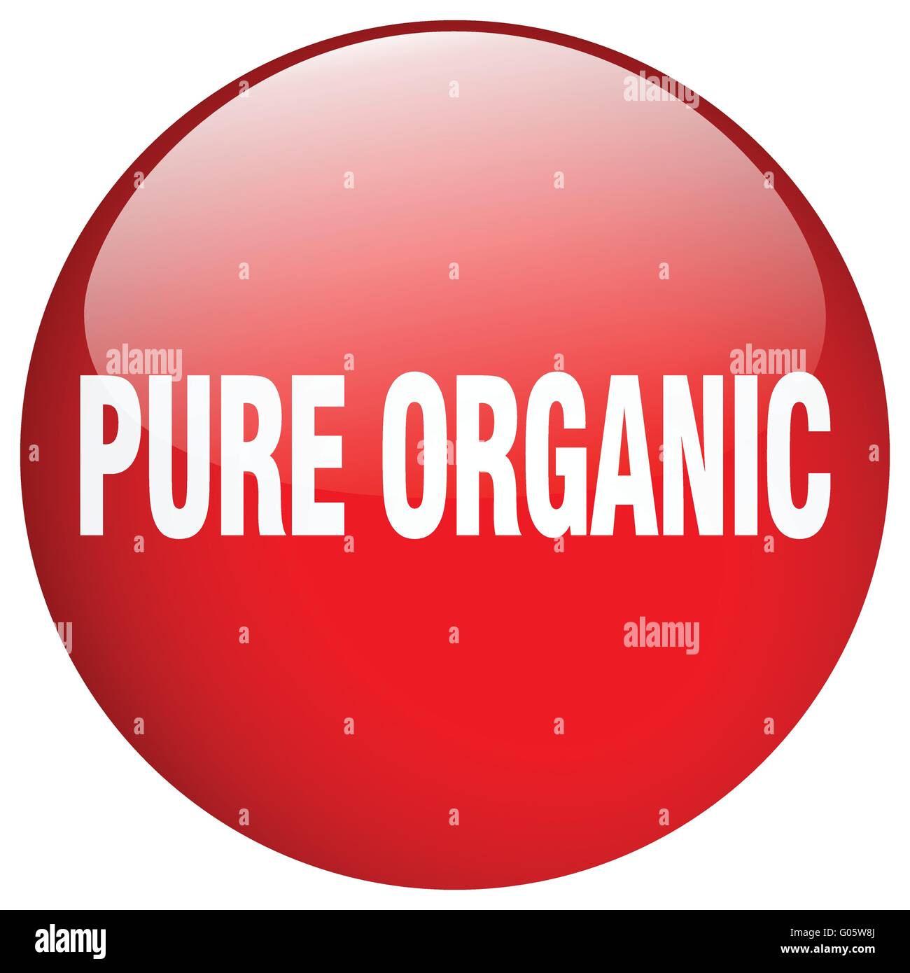 pure organic red round gel isolated push button Stock Vector Image & Art - Alamy