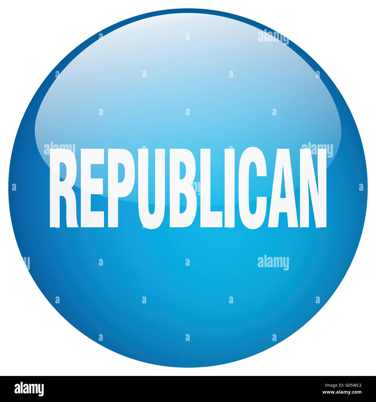 republican blue round gel isolated push button Stock Vector Image & Art ...
