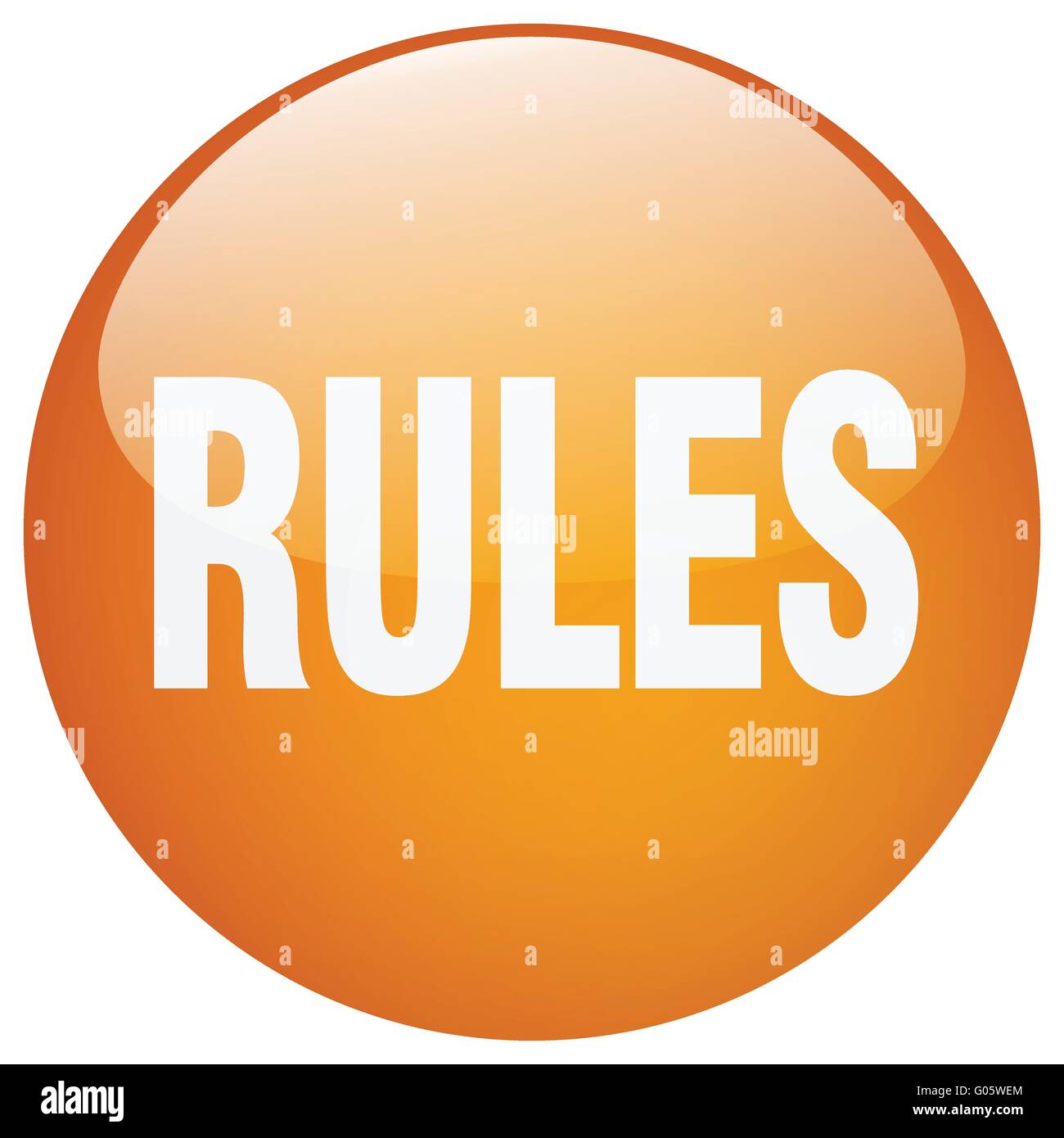 rules orange round gel isolated push button Stock Vector Image & Art ...