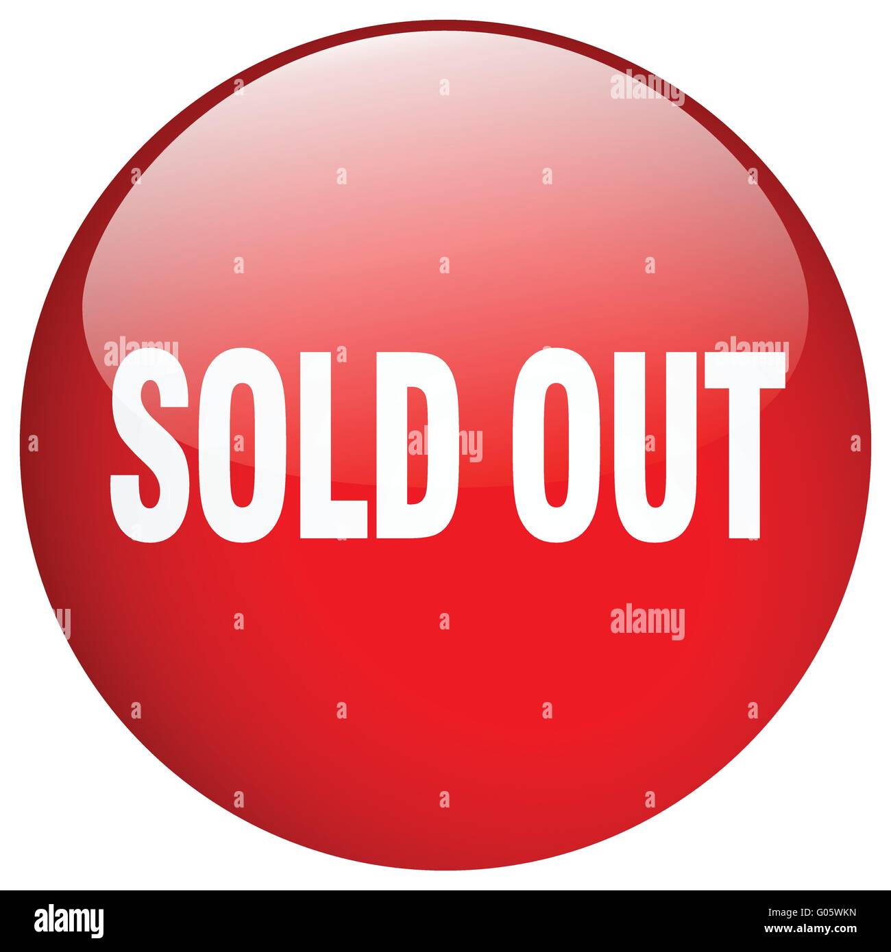 sold out red round gel isolated push button Stock Vector Image & Art ...