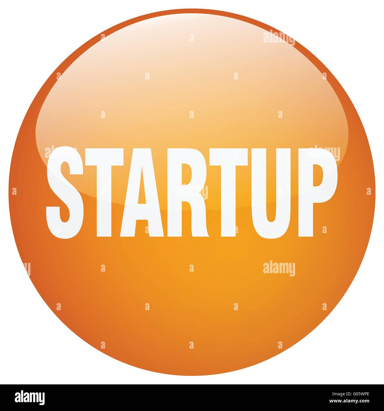 startup orange round gel isolated push button Stock Vector Image & Art ...