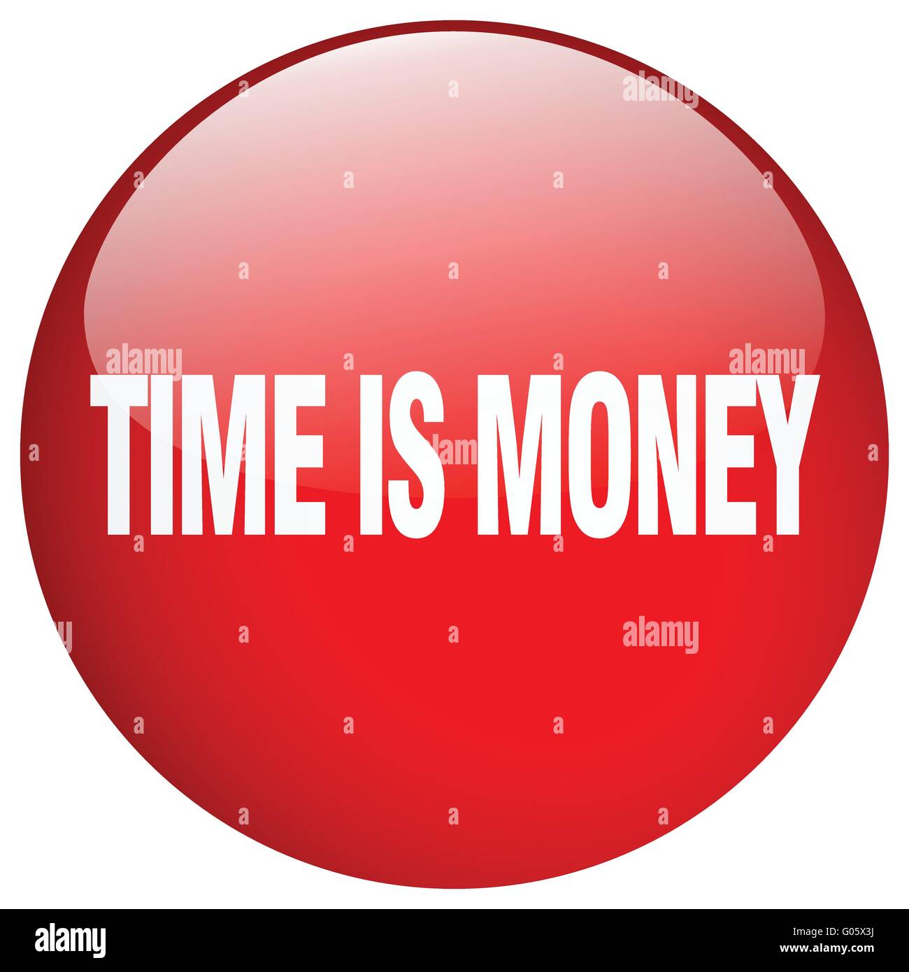 time is money red round gel isolated push button Stock Vector Image ...