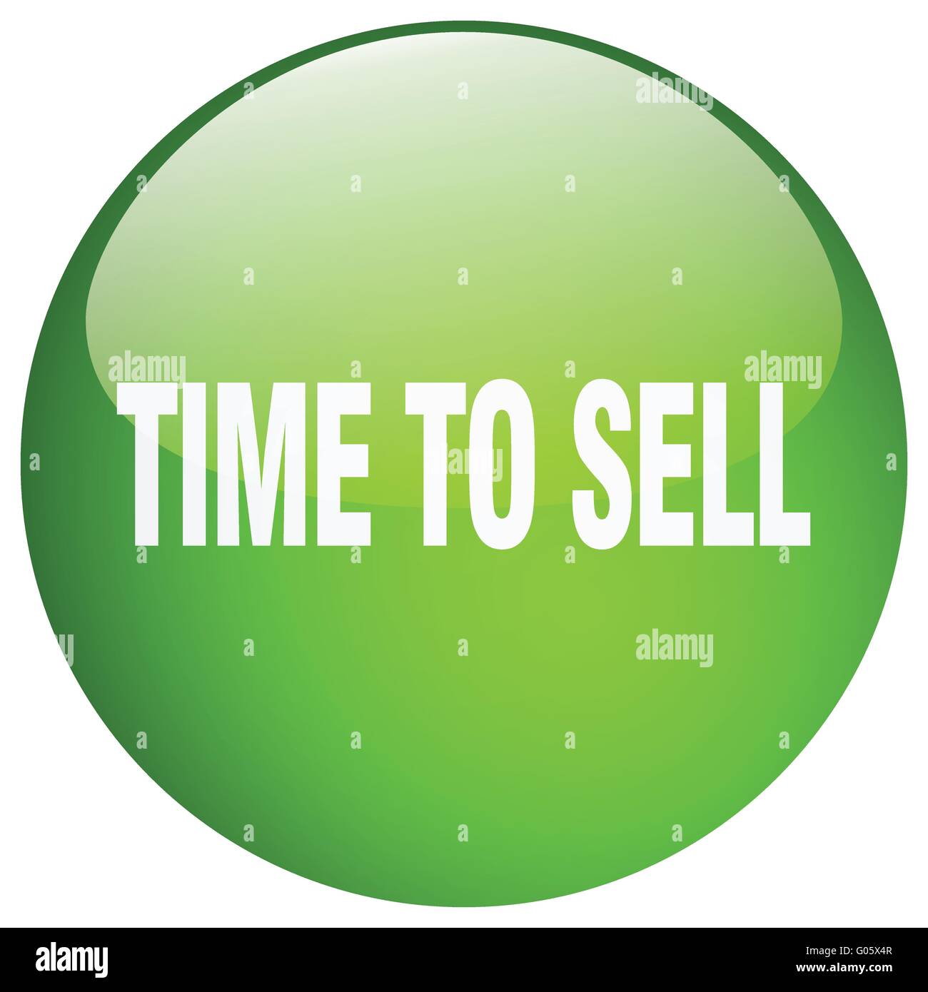time to sell green round gel isolated push button Stock Vector Image ...