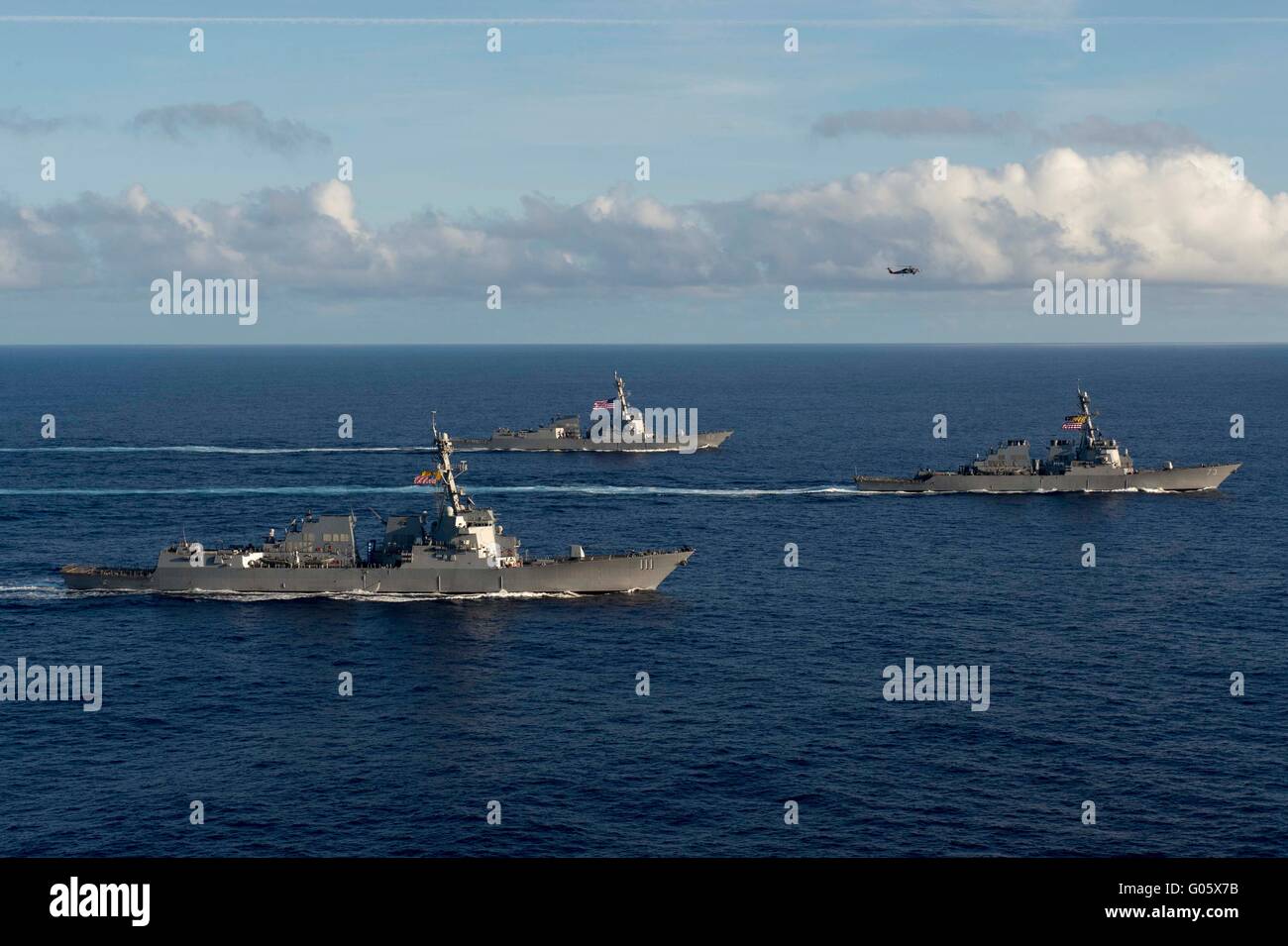 The U.S. Navy Arleigh Burke-class guided-missile destroyers USS ...