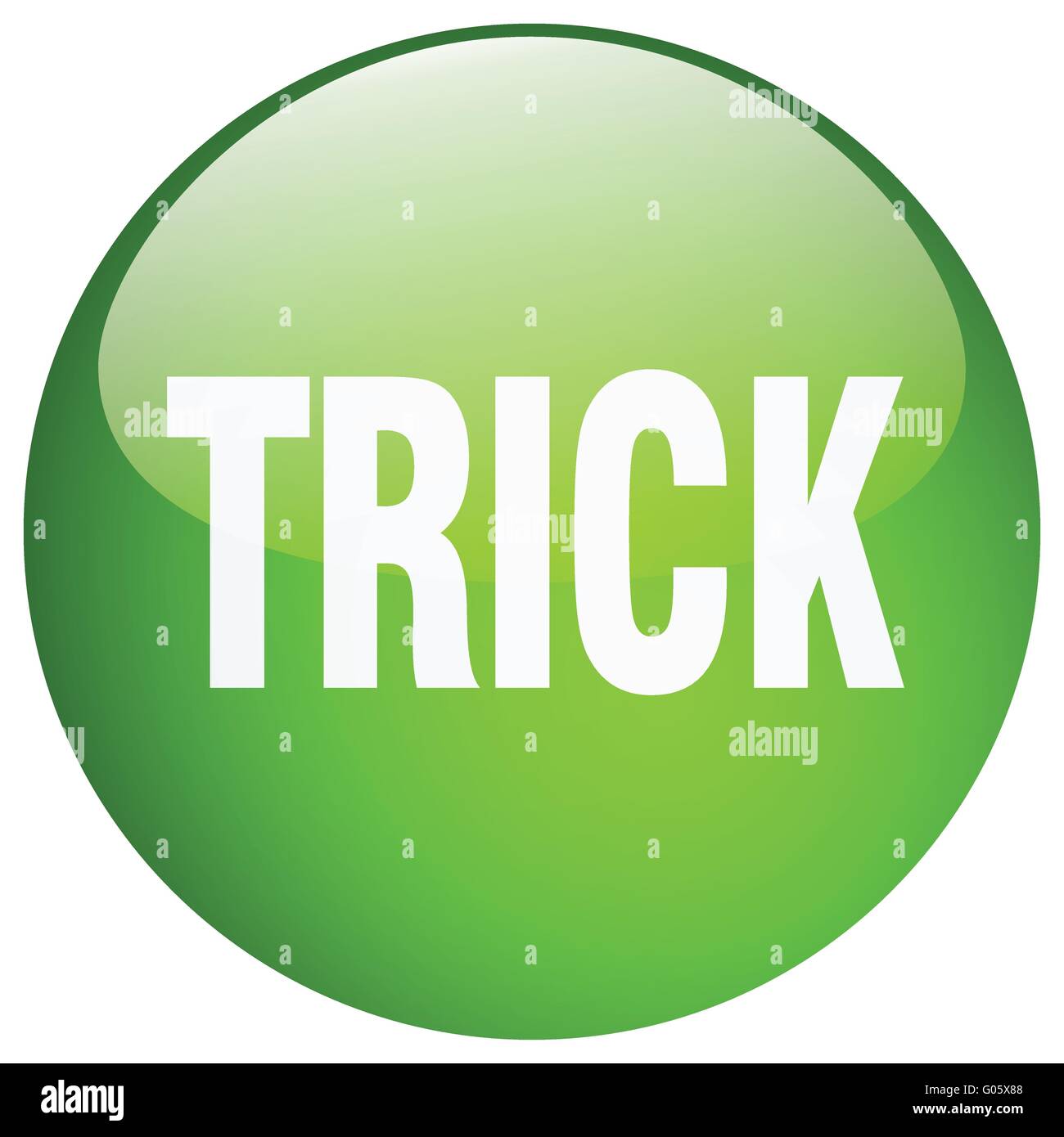 trick green round gel isolated push button Stock Vector Image & Art - Alamy