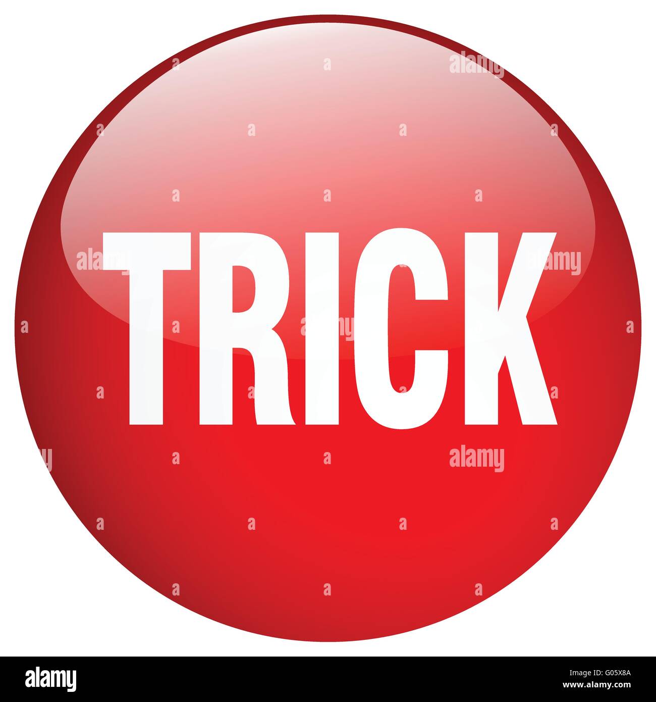 trick red round gel isolated push button Stock Vector Image & Art - Alamy
