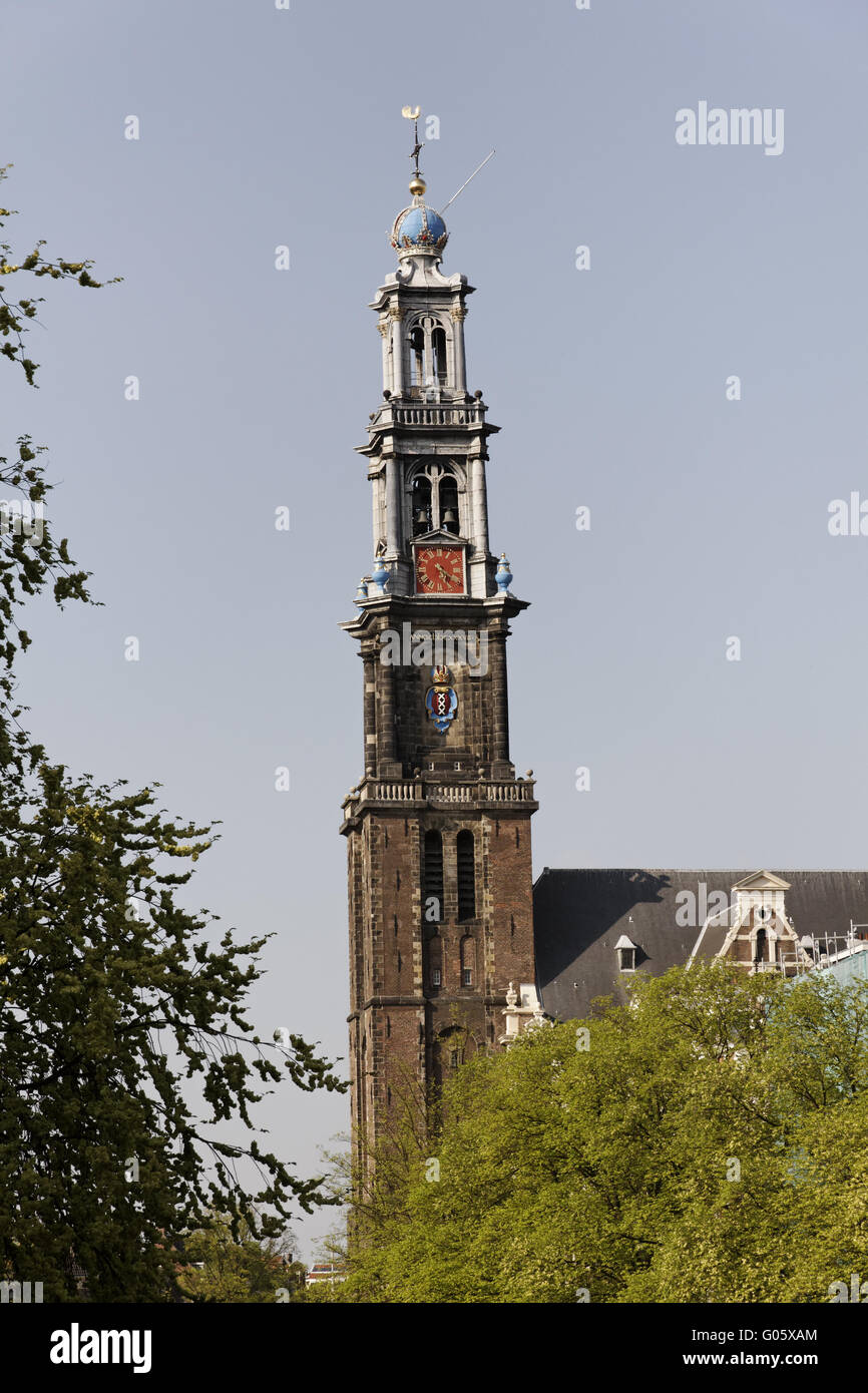 (Westerkerk) with beautiful church tower, Holland Stock Photo - Alamy