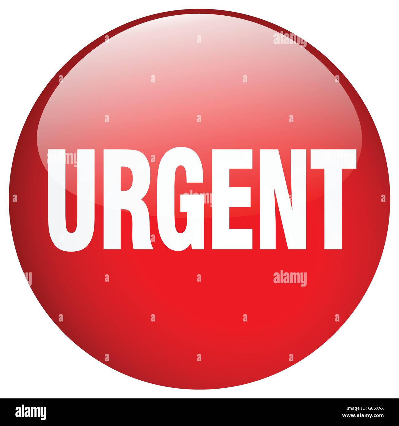 urgent red round gel isolated push button Stock Vector Image & Art - Alamy
