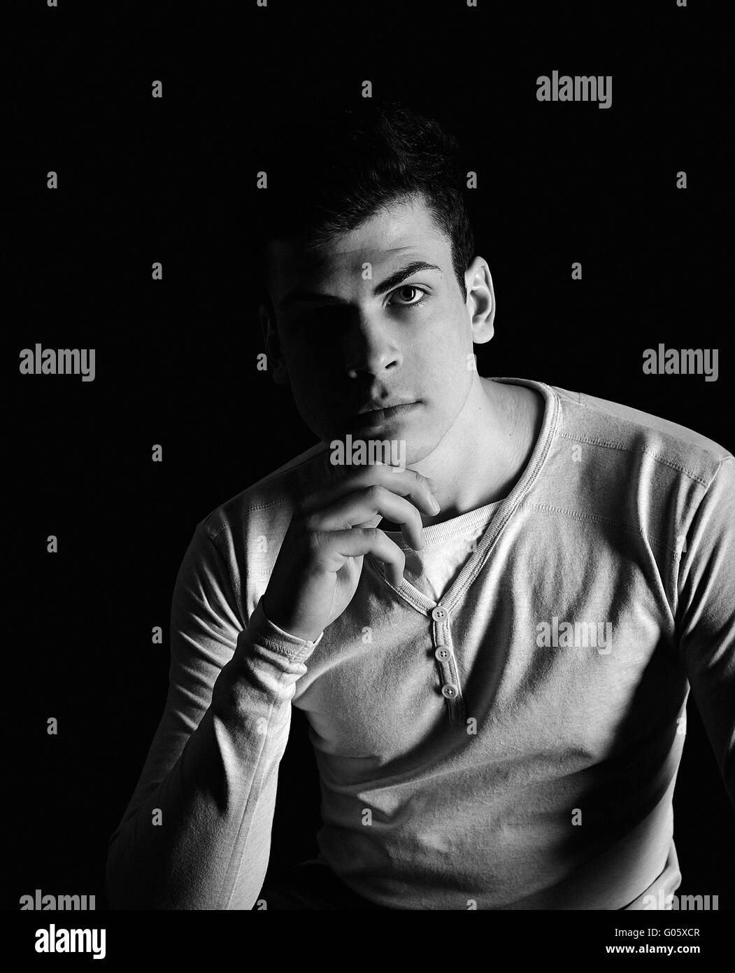 Low key man hi-res stock photography and images - Alamy