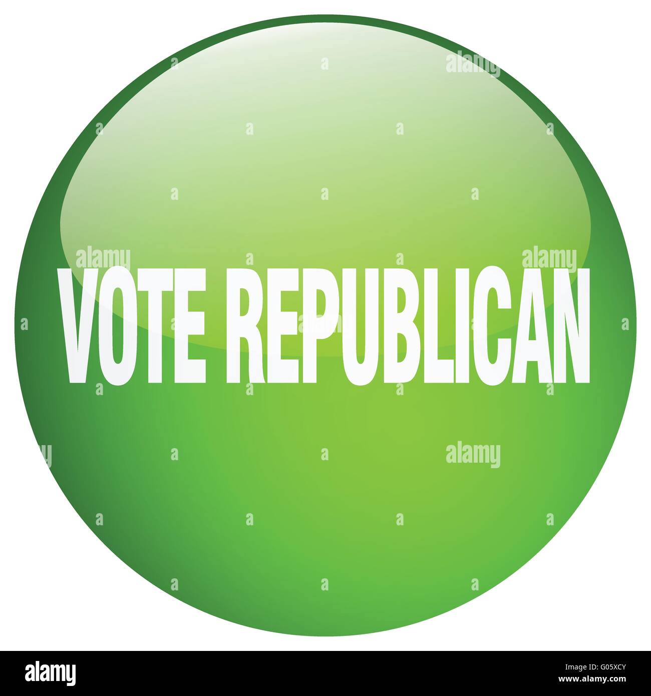 vote republican green round gel isolated push button Stock Vector Image ...