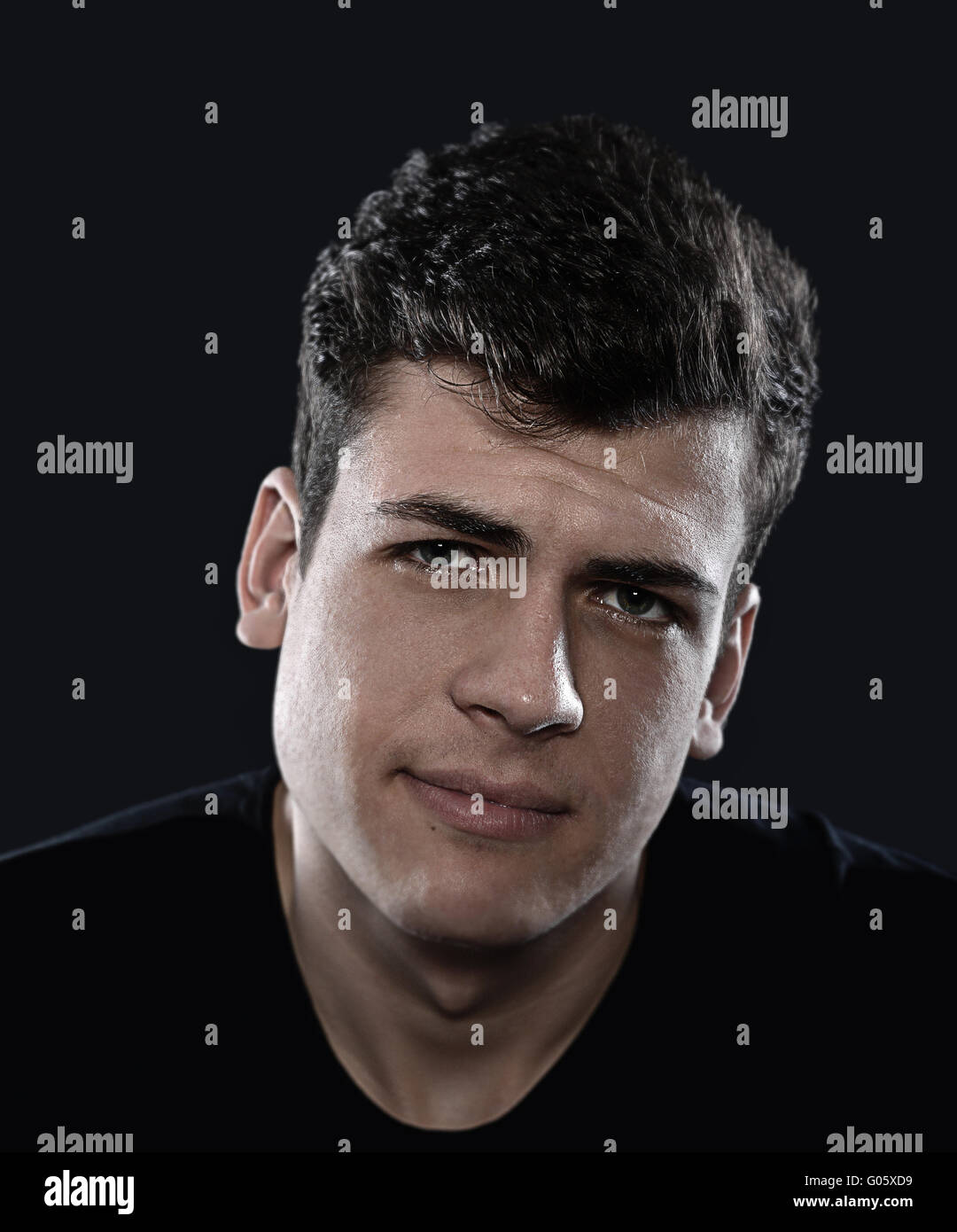 stylish young man studio portrait Stock Photo - Alamy