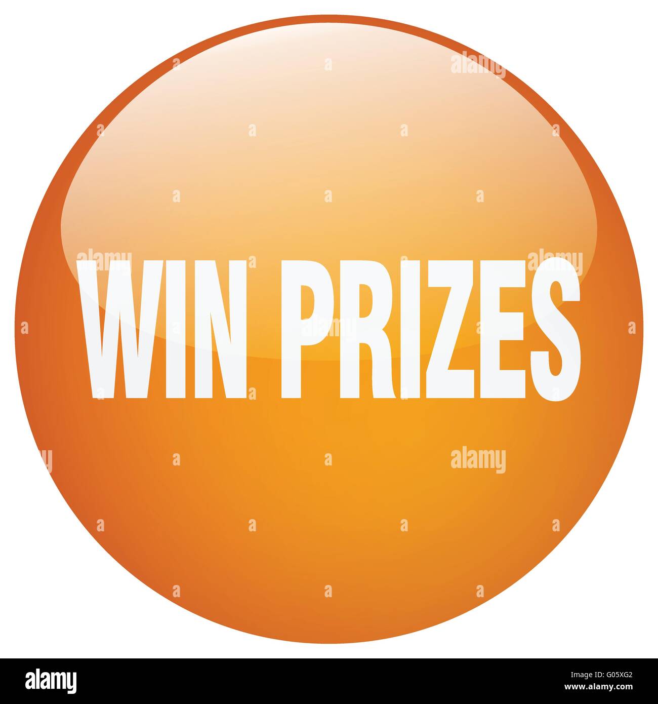 win prizes orange round gel isolated push button Stock Vector Image ...