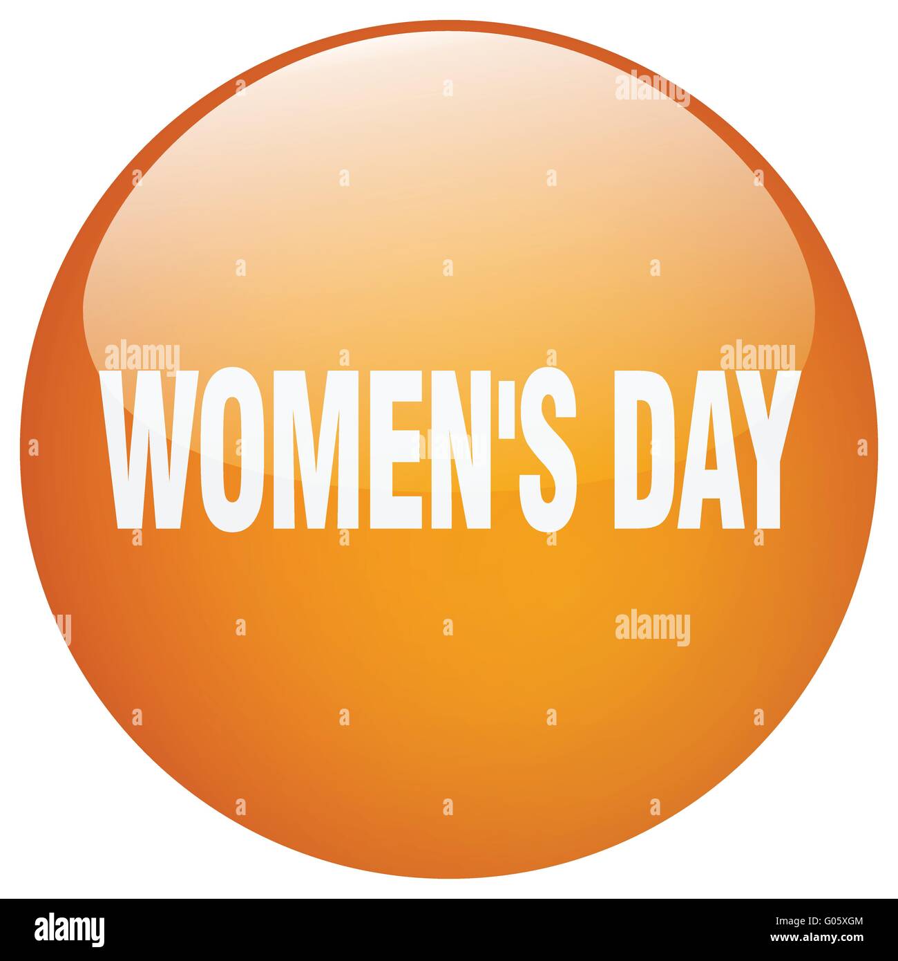 women's day orange round gel isolated push button Stock Vector Image ...