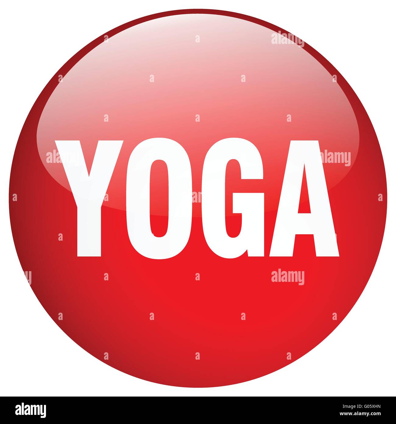 yoga red round gel isolated push button Stock Vector Image & Art - Alamy