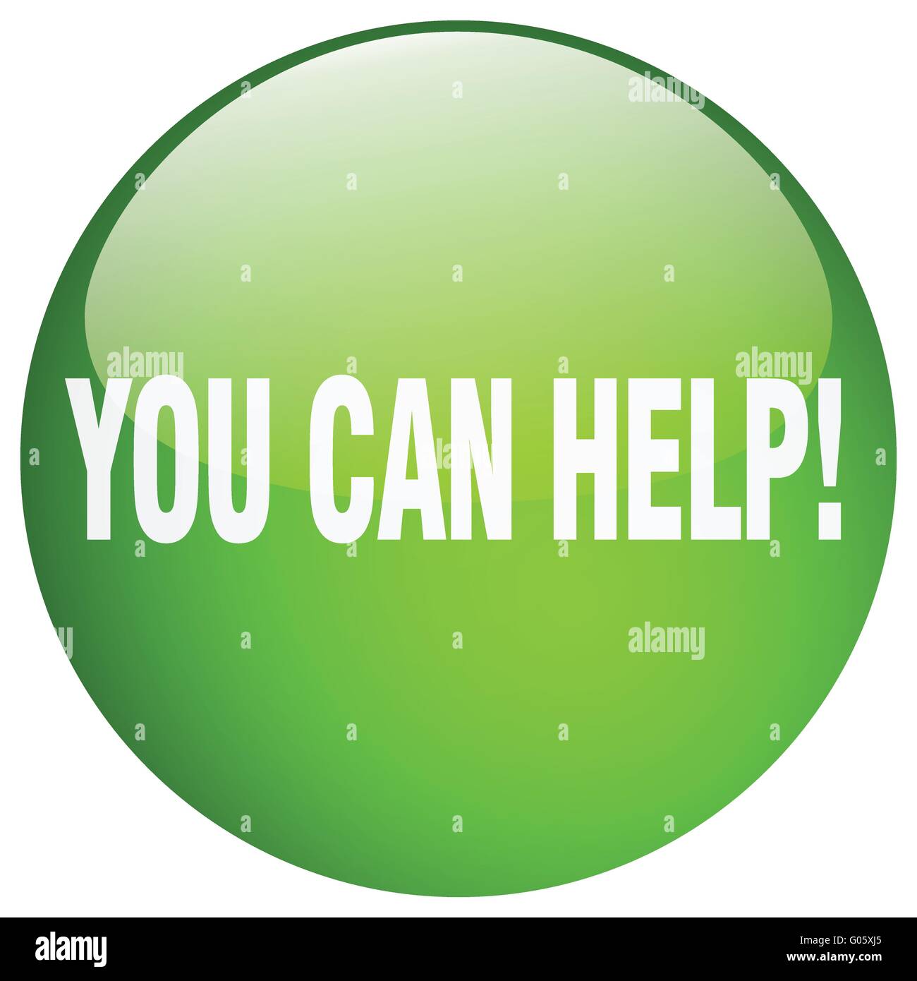 you can help green round gel isolated push button Stock Vector Image ...
