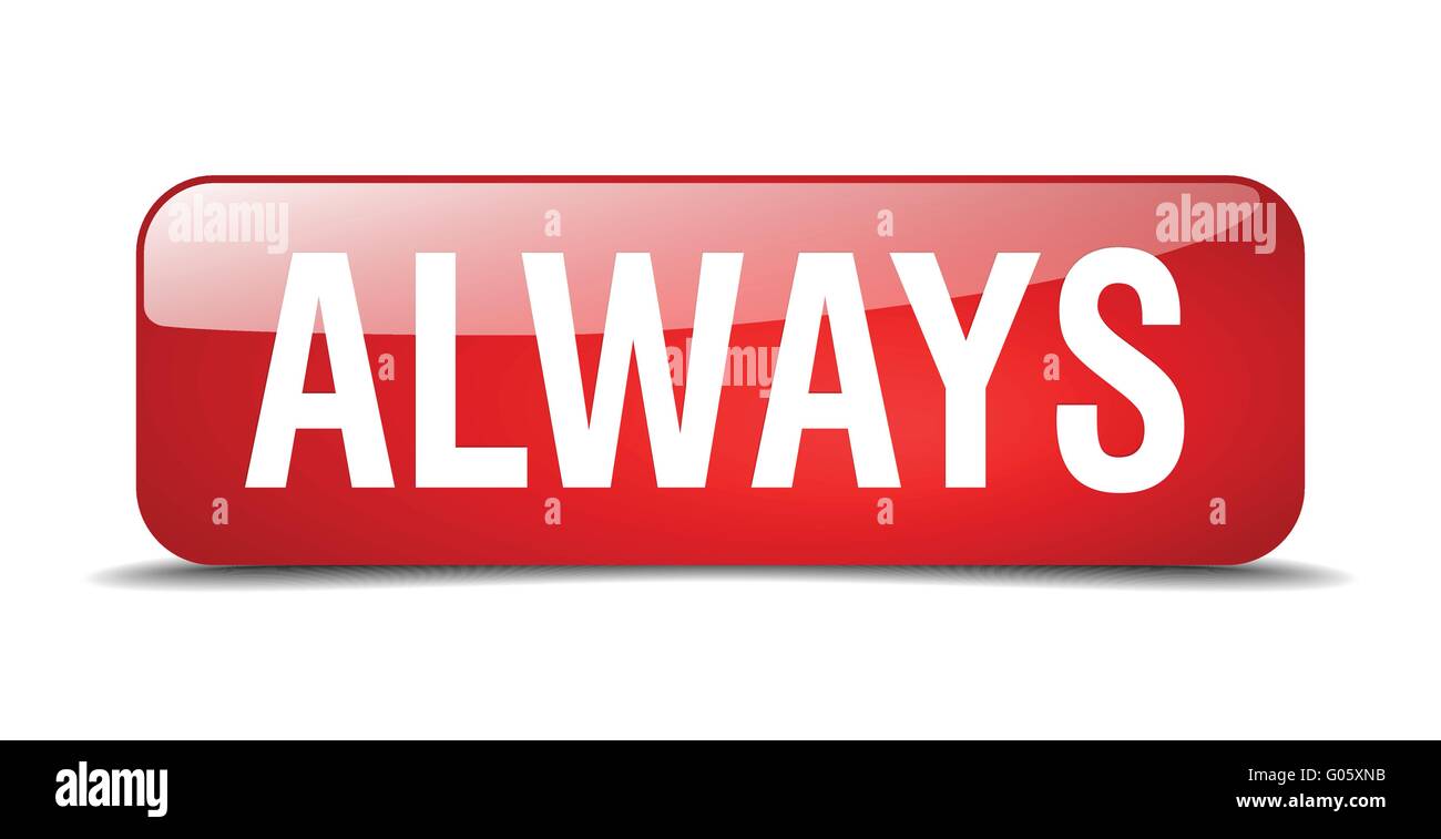 always red square 3d realistic isolated web button Stock Vector Image ...