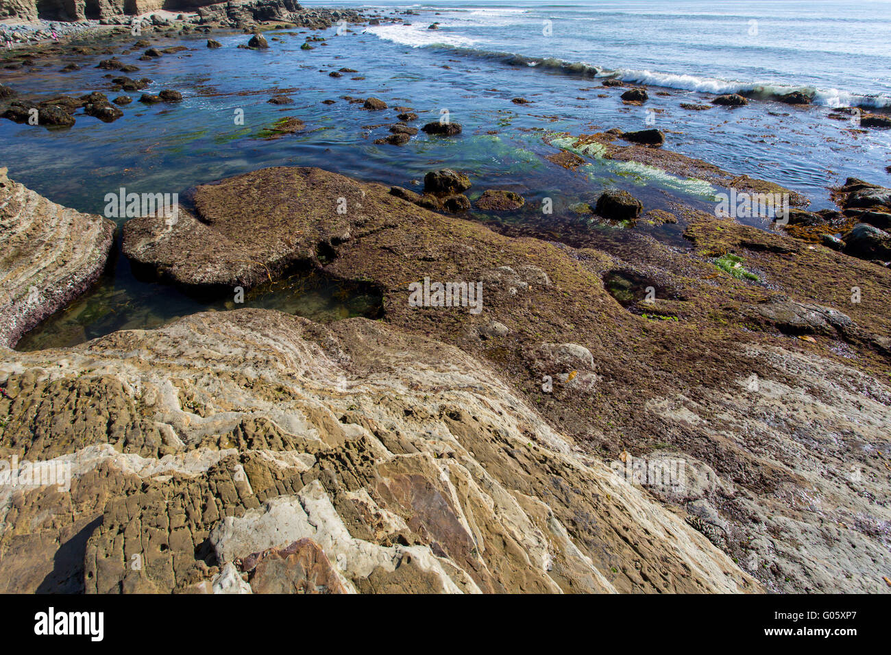 Cliffs and the sea near by Point Loma, San Diego Stock Photo - Alamy